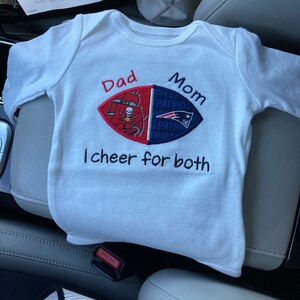 House Divided Baby Embroidered Football Bodysuit, Shirt, Burp Cloth ...