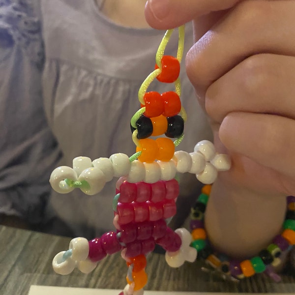 Pride Gecko Kandi Keychain, Handmade Beaded Kandi Accessory, Perfect ...