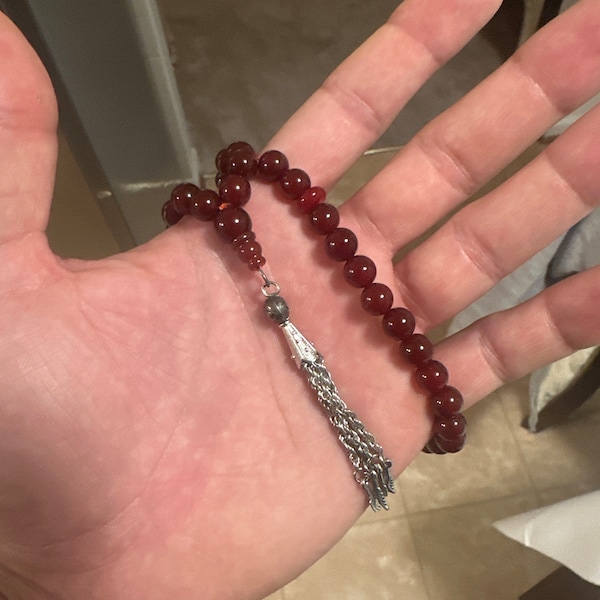 Rare Antique Natural Untreated Saudi Arabia Black Coral Prayer Beads ...