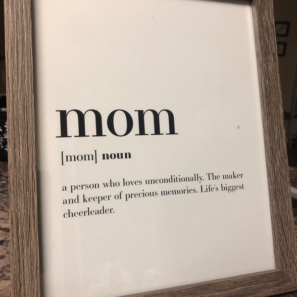 Mom Definition Sign, Funny Mom Gift, Instant Download, Printable Wall ...