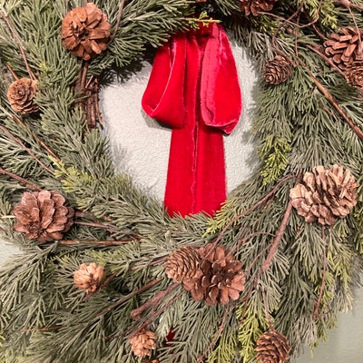 Hand Dyed Cherry Red Silk Velvet Ribbon 4 Widths to Choose From - Etsy