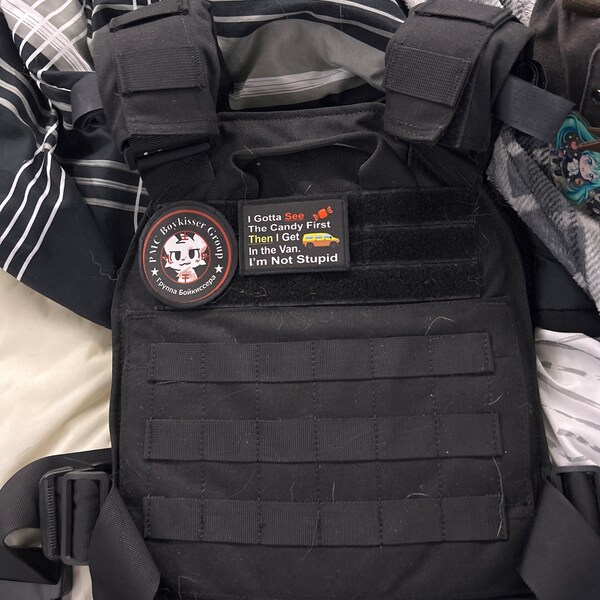 I Gotta See the Candy First Funny Morale Patch- Hook and Loop Patch 2x3 ...