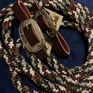 Yacht Rope Sport Mecate Reins W Poppers Use With Slobber Straps Snaffle ...