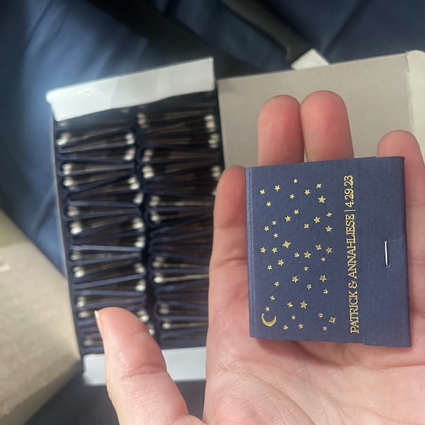 Personalized Party Favor Matchbooks - Under the Stars - Wedding Favor ...