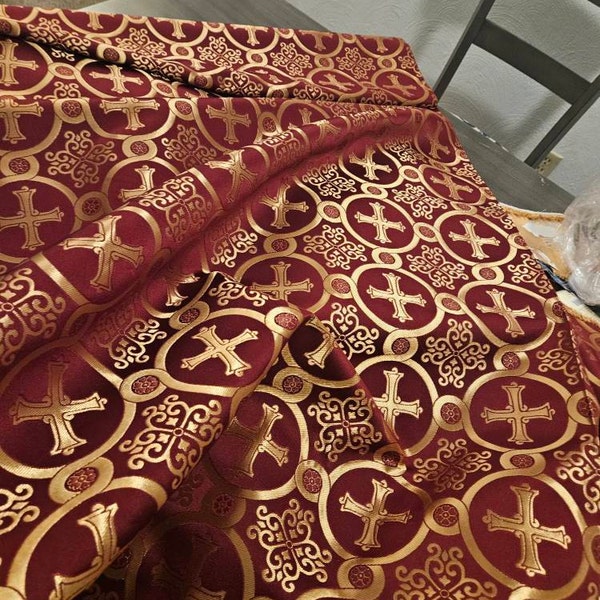 Byzantine Pattern Fabric, Liturgical All Colors, Vestment Fabric ...