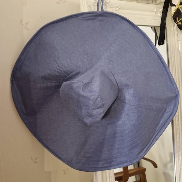 Extra Extra Wide Brim Sun Hat, Women's Wide Brim Sun Natural Linen Sun ...