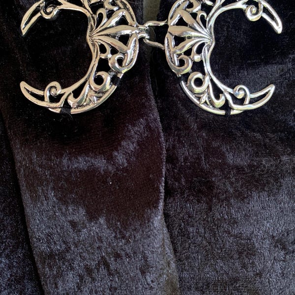 Moon Cloak Cloakclasp Double Moon Cape Closure, Fibula, Penannular - Etsy