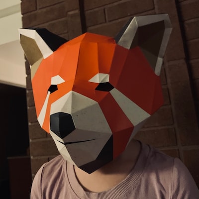 Red Panda Papercraft Mask, Download and Make Your Own Paper Mask - Etsy