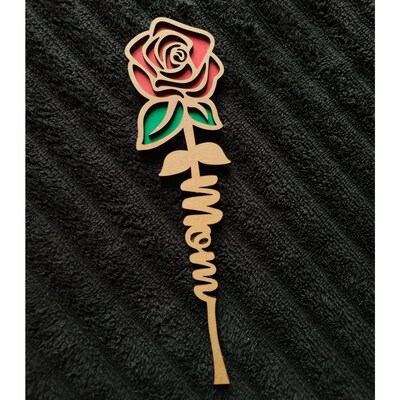 Mom Rose SVG Mothers Day SVG Glowforge Rose SVG Files Glowforge Files ...