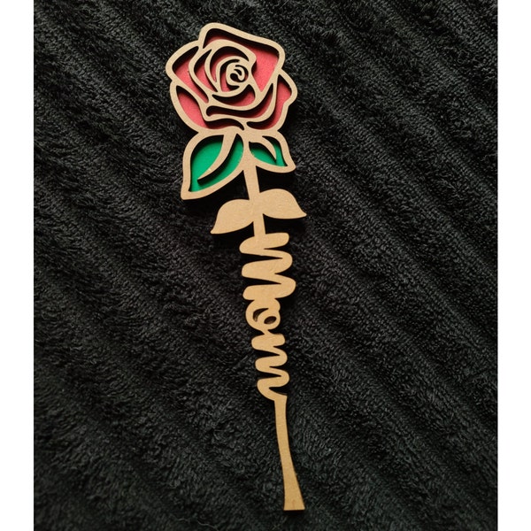 Mom Rose SVG | Mothers Day SVG Glowforge | Rose SVG Files | Glowforge ...