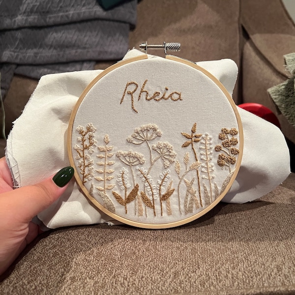 Wildflowers Meadow Embroidery Pattern + Video Tutorial, Beginner ...