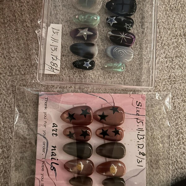 Cat Eye Color Nails/nails Press On/handmade Nails/popular Nails/y2k ...