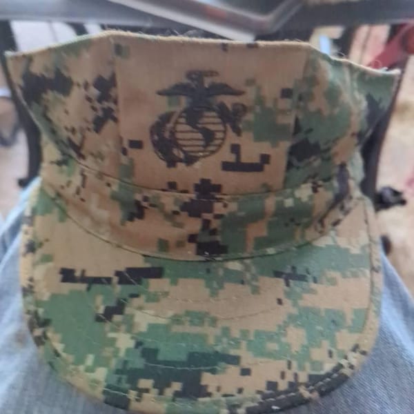 USMC Woodland MARPAT Utility Cover With EGA: Marine Corps Digital ...