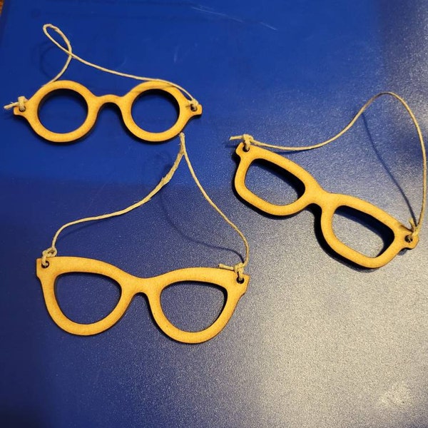 Small Glasses Ornament SET of 3, Glasses Christmas Ornament, Optometry ...