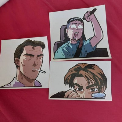Initial D the Mt Akina Sticker Pack Includes Takumi, Bunta, and Itsuki ...