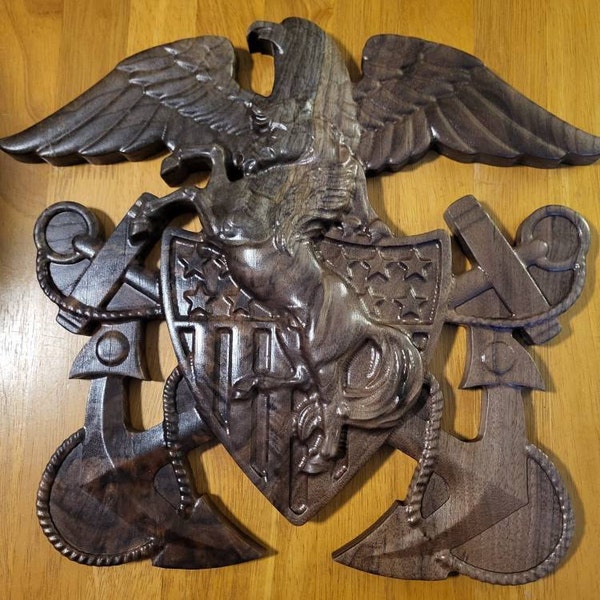 US Navy LDO/CWO Mustang Carving - Etsy