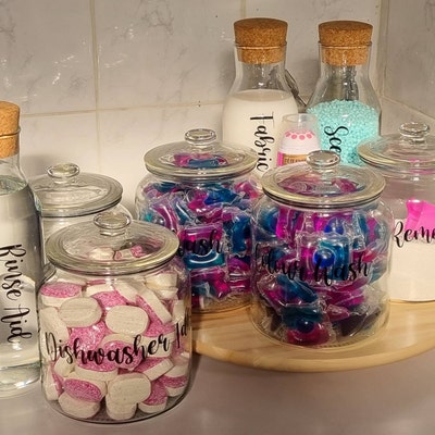Laundry Room Labels Utility Decals Washing Powder, Fabric Softener ...
