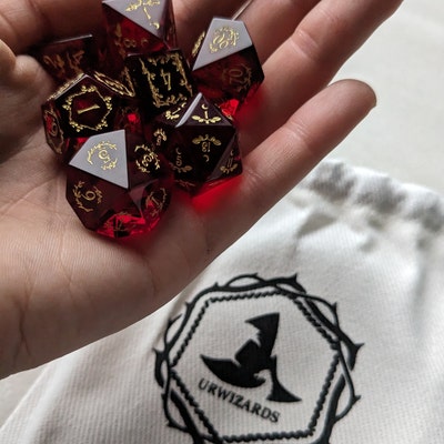 Full Set Blue Sandstone Polyhedral Dice Set Set Dungeons and - Etsy