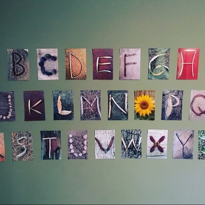 Rustic Alphabet Setfarmhouse Classroom Decorrustic Nursery Decornature ...