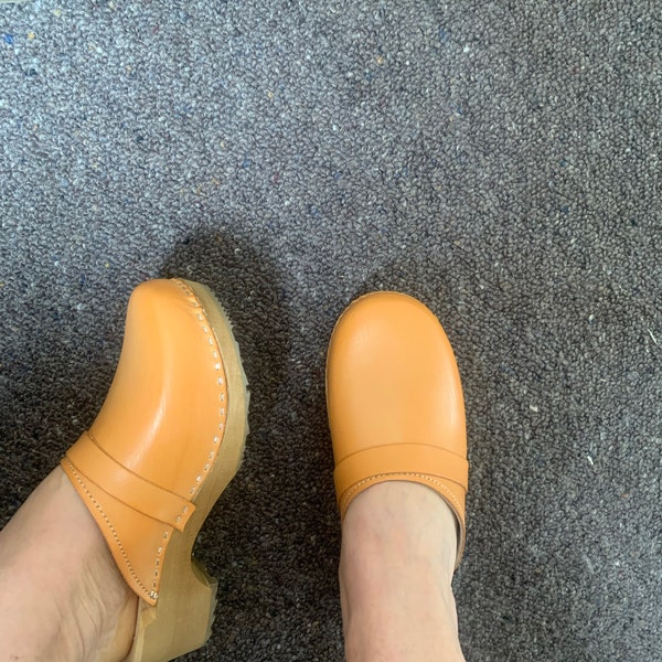 Vegan Clogs, Handmade Clogs, Vegan Leather, Honey Vegan Clogs, Swedish ...