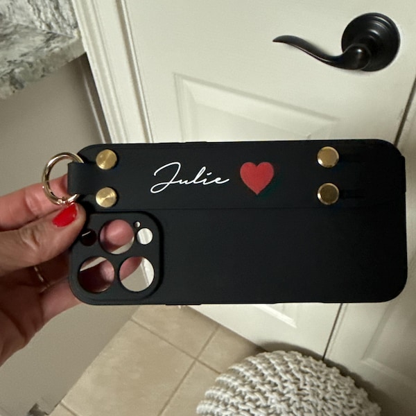 Custom Name Phone Case,personalized Wrist Strap Soft Phone Case, Name ...