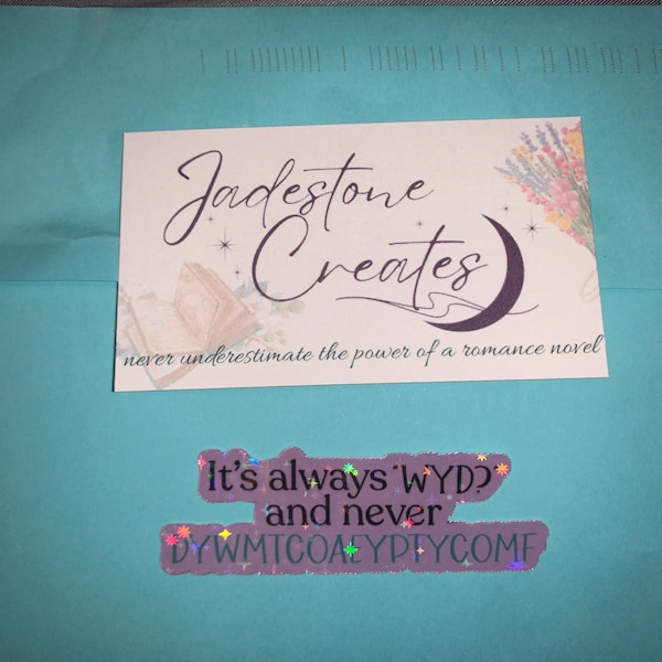 Holographic "wyd/dywmtcoaeyptycomf" Bookish Sticker - Etsy