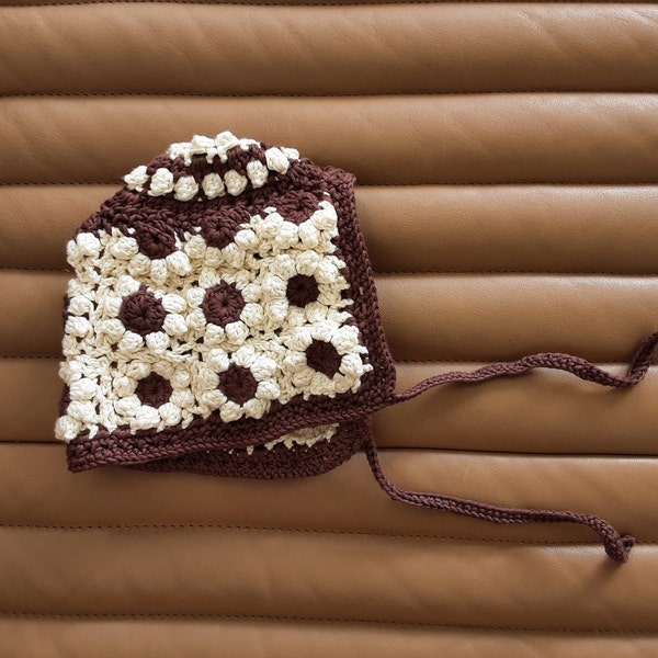Daisy Square Bonnet Crochet Pattern - Etsy