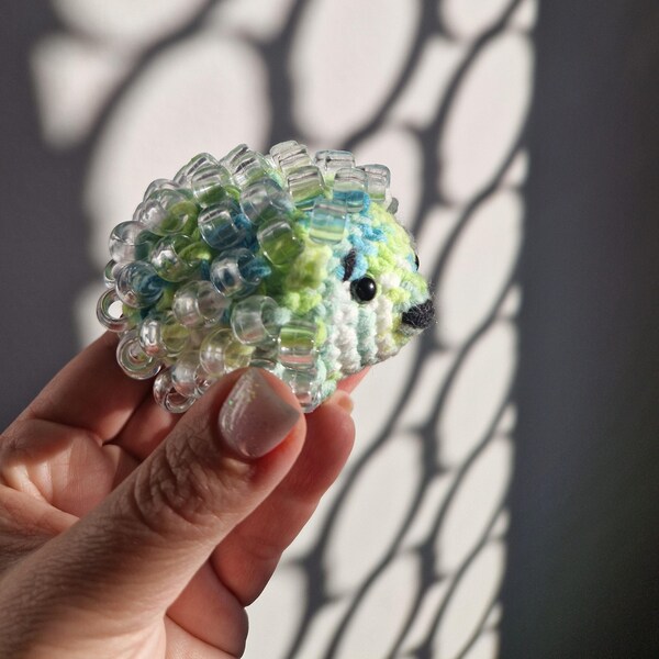 Beaded Fidget Hedgehog Crochet Pattern | Crochet Fidget Toy | Fidget ...