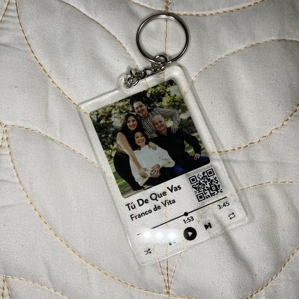 Custom Photo Music Keychain: Personalized Acrylic Song Gift, MK01 - Etsy