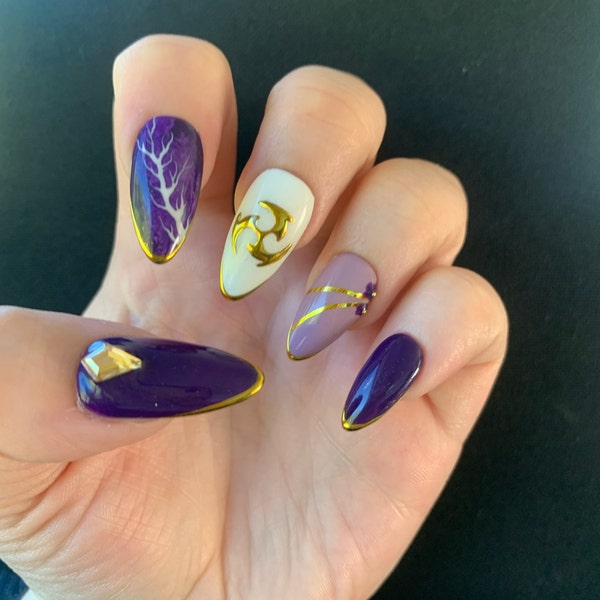 Raiden Inspired Nails - Etsy