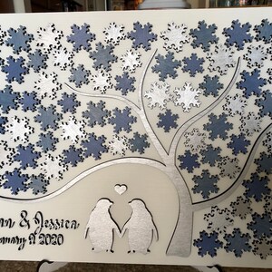 Snowflakes Wedding Guest Book Alternative Winter Wedding Guestbook ...
