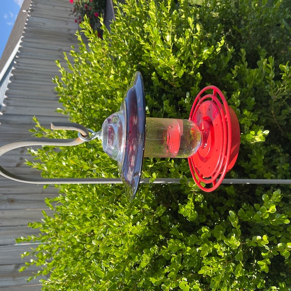 Hummingbird Feeder Bee Proof With Choice of 8 Oz Clear or Cobalt Bottle ...