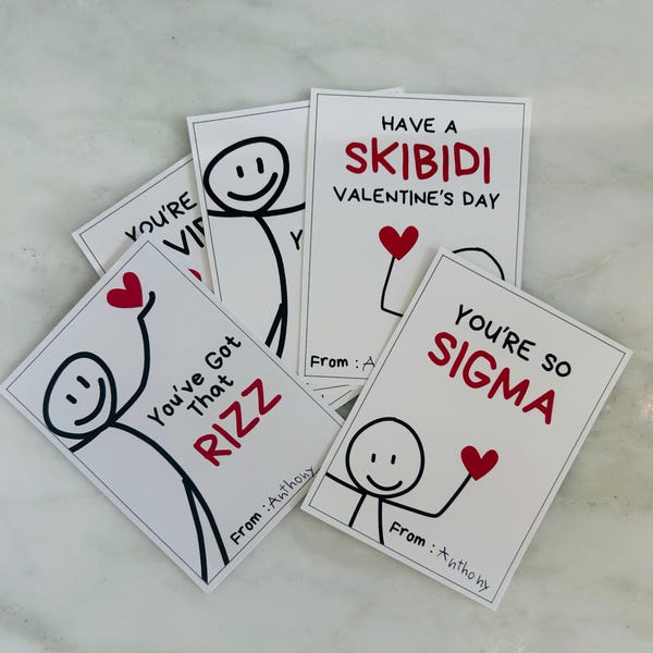 Slang Kids Valentine's Day Cards, Funny Printable Classroom Valentine ...