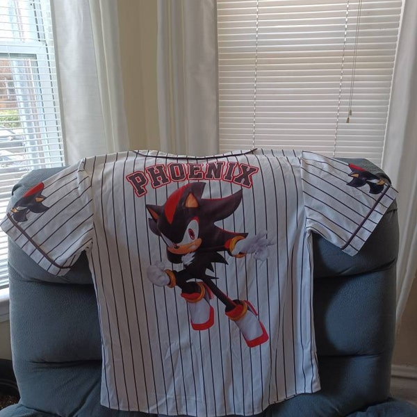 Personalized Sonic the Hedgehog Baseball Jersey, Custom Sonic Baseball ...