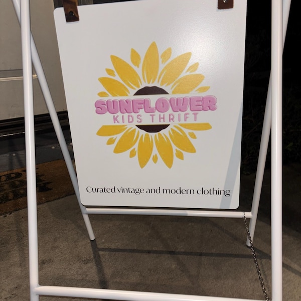 Custom Square Blade Sign - Double Sided Shop Sign - Small Business ...