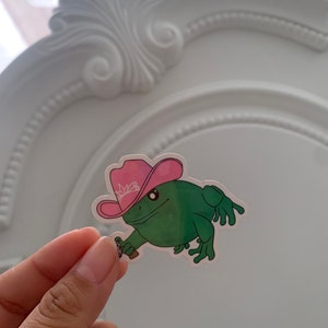 Cowboy Frog Sticker Vinyl Sticker Weatherproof and Scratch Resistant - Etsy