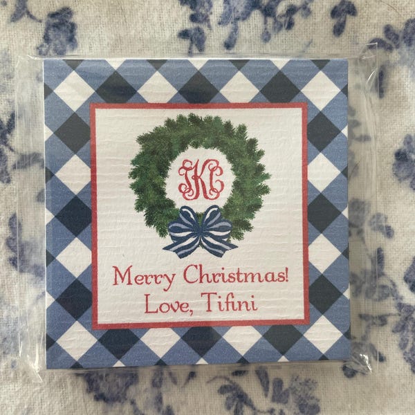 Christmas Holiday Sticker, Gift Enclosure Card, Address Label - RED ...