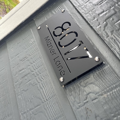 House Wall Plaques UK Luxe A4 Precision Laser Cut Acrylic House Number ...