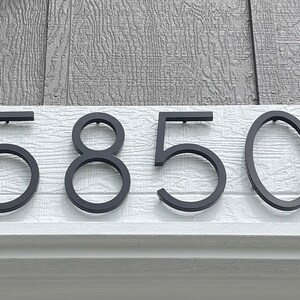 5 Inch Metal Floating House Numbers Matt Black - Etsy