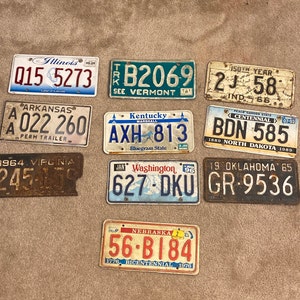 SETS of RUSTIC License Plates-from Different States but Have - Etsy