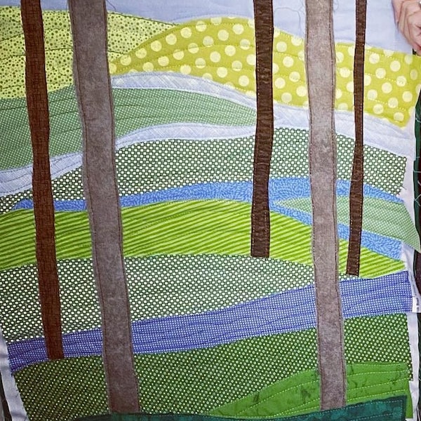 Mountain Landscape Quilt Tutorial. Instructions, Photographs & Pattern ...
