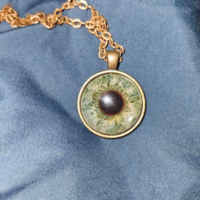 Eye Necklace Eye Jewelry Eye Pendant Brown Eye Steampunk Necklace Human ...