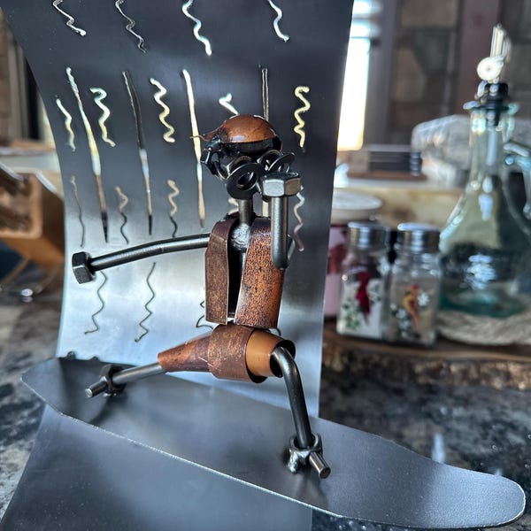 Nuts and Bolts Sculpture welder Handmade Ornament Figurine - Etsy