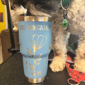 14oz 270 Tulip 2.0 Design Laser Engraved on a Yeti Mug - Etsy