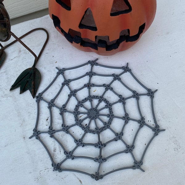 Spooky Spider Web Wall Decor – 3D Printed Halloween Art for Haunted ...
