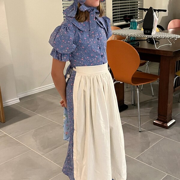 Prairie Outfit Dress, Apron and Bonnet Sizes 2-12 - Etsy