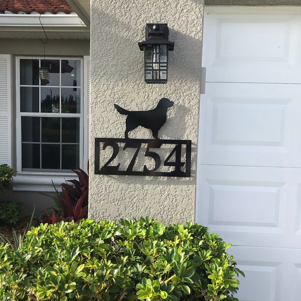 Custom Dog Silhouette Address Sign With Powder Coat | Custom House ...