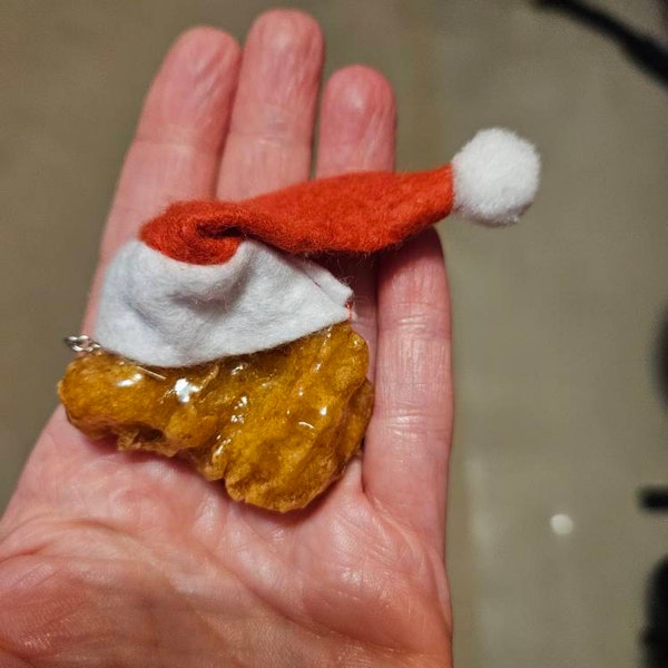 Real Chicken Nugget With Santa Hat Ornament (real Preserved Chicken ...
