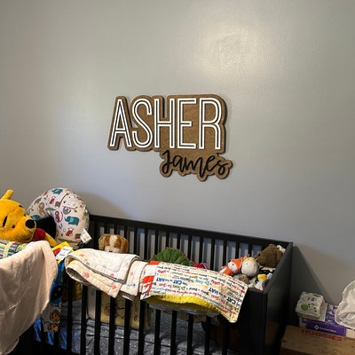 Large Custom Wood Name Sign, Nursery Name Sign, Boho Girl Name Sign ...