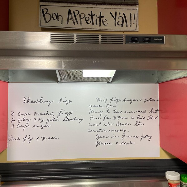 Custom Handwritten Recipe Wallpaper Mural: Peel and Stick Kitchen Decor ...